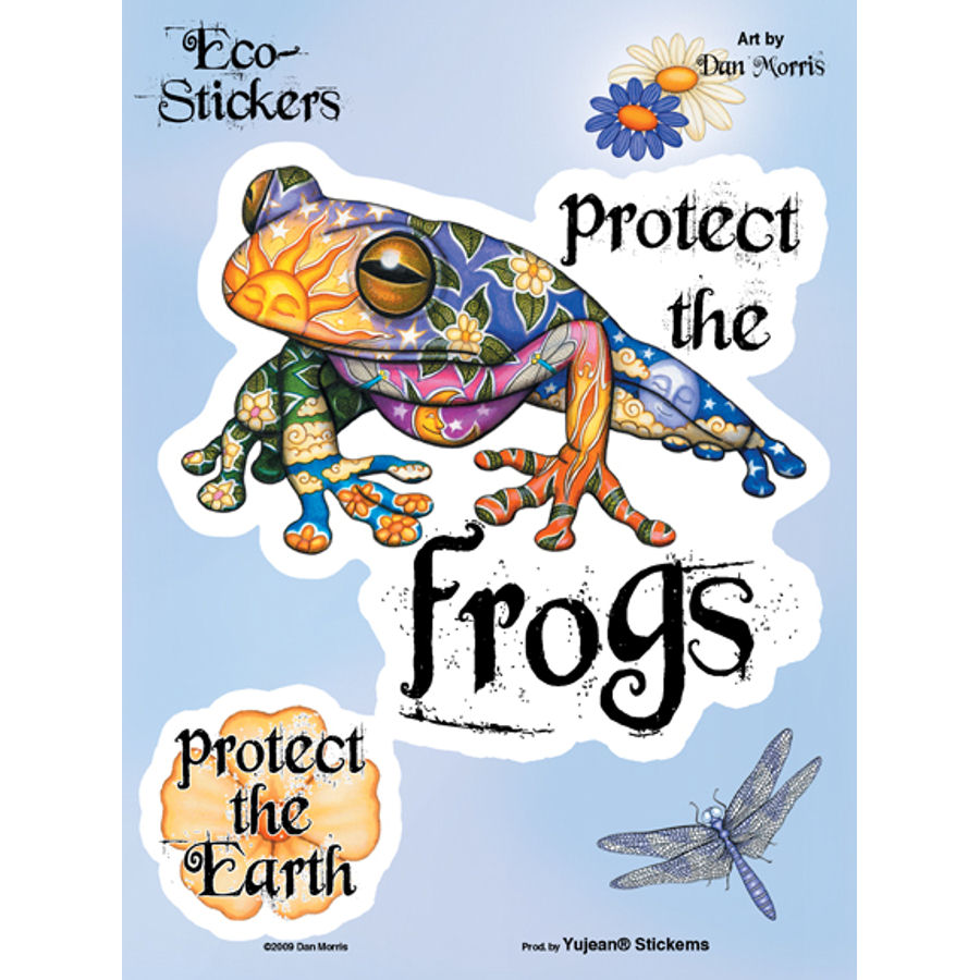 Dan Morris Protect The Frogs The Earth - Vinyl Sticker at Sticker Shoppe