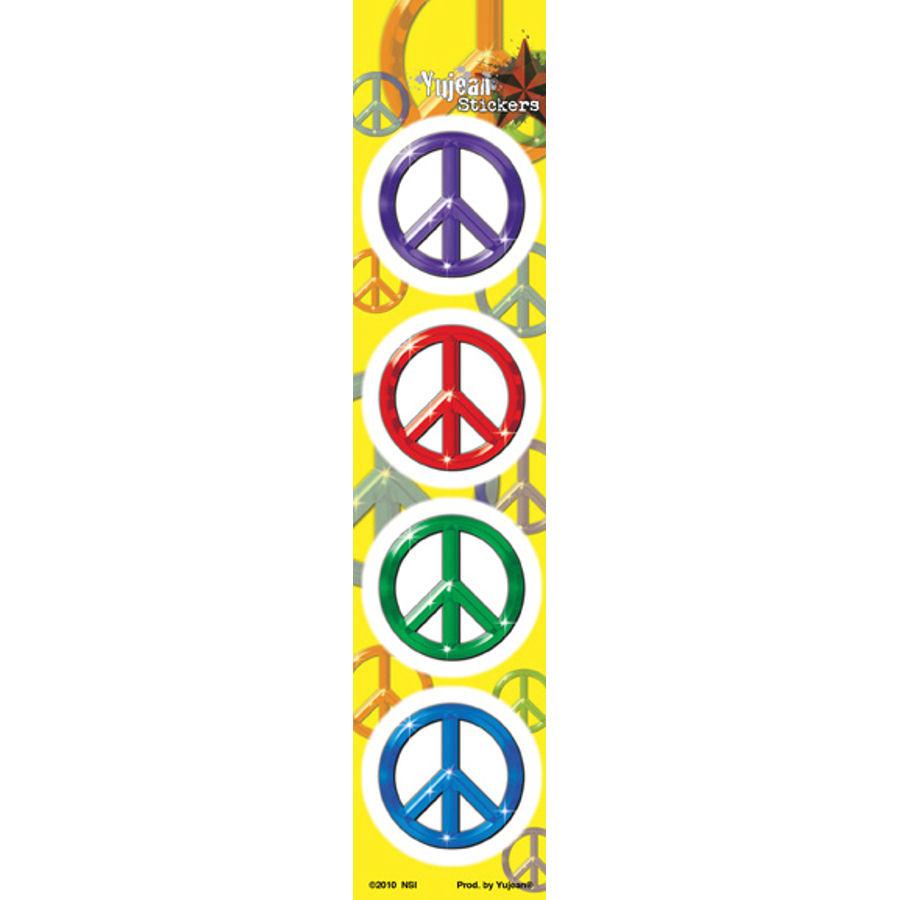 Colorful Peace Signs & Symbols - Set Of 4 Sticker Sheet at Sticker Shoppe