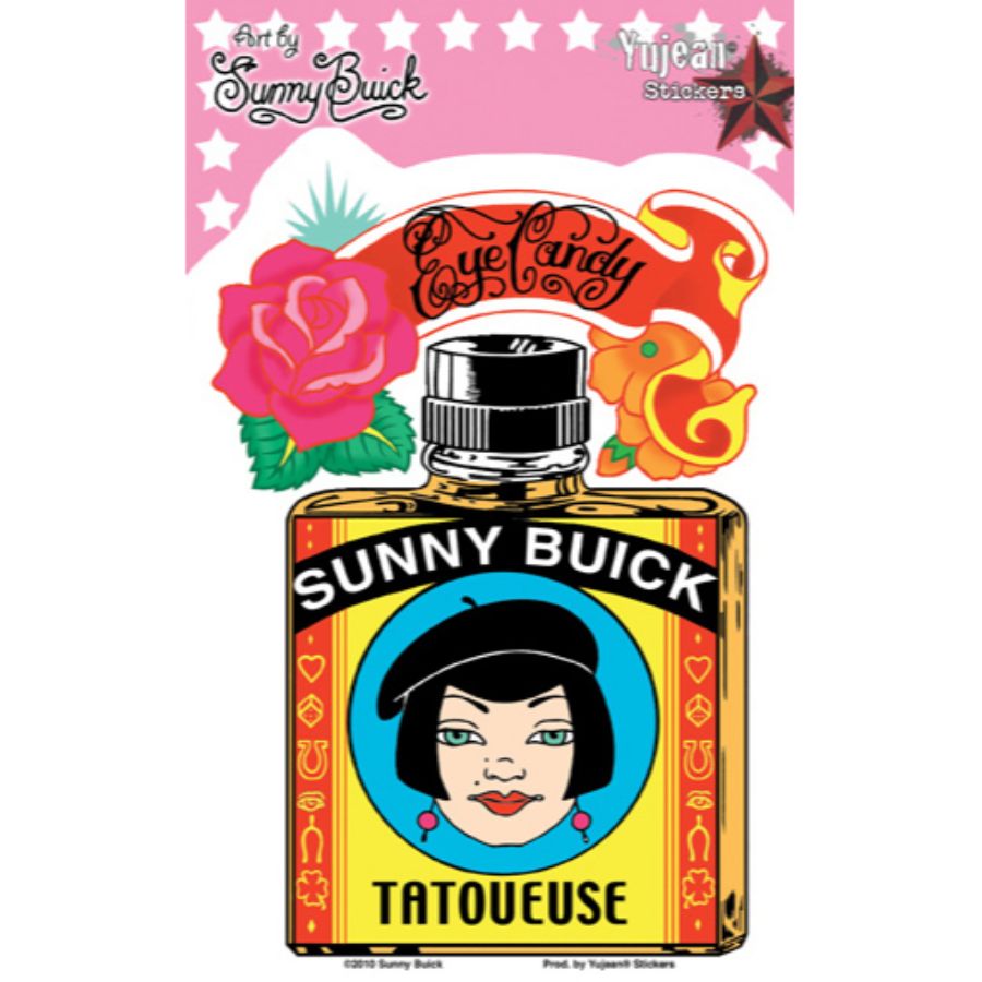 Eye Candy Pin Up Girl Cartoon - Vinyl Sticker at Sticker Shoppe