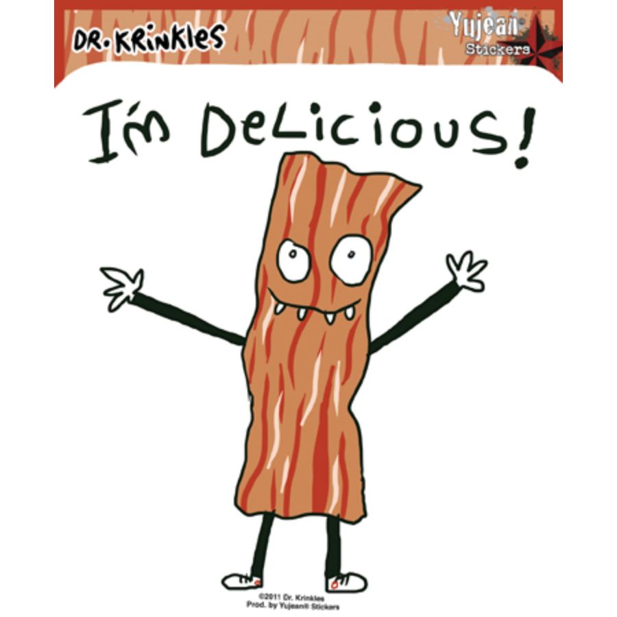 Bacon I'm Delicious - Vinyl Sticker at Sticker Shoppe