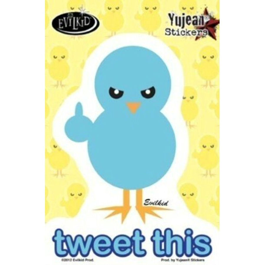 Tweet This Angry Bird Middle Finger - Vinyl Sticker at Sticker Shoppe