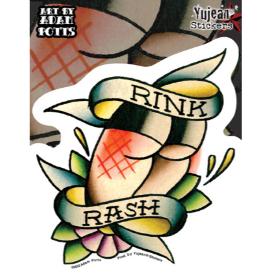 Rink Rash Roller Derby Adam Potts - Vinyl Sticker at Sticker Shoppe
