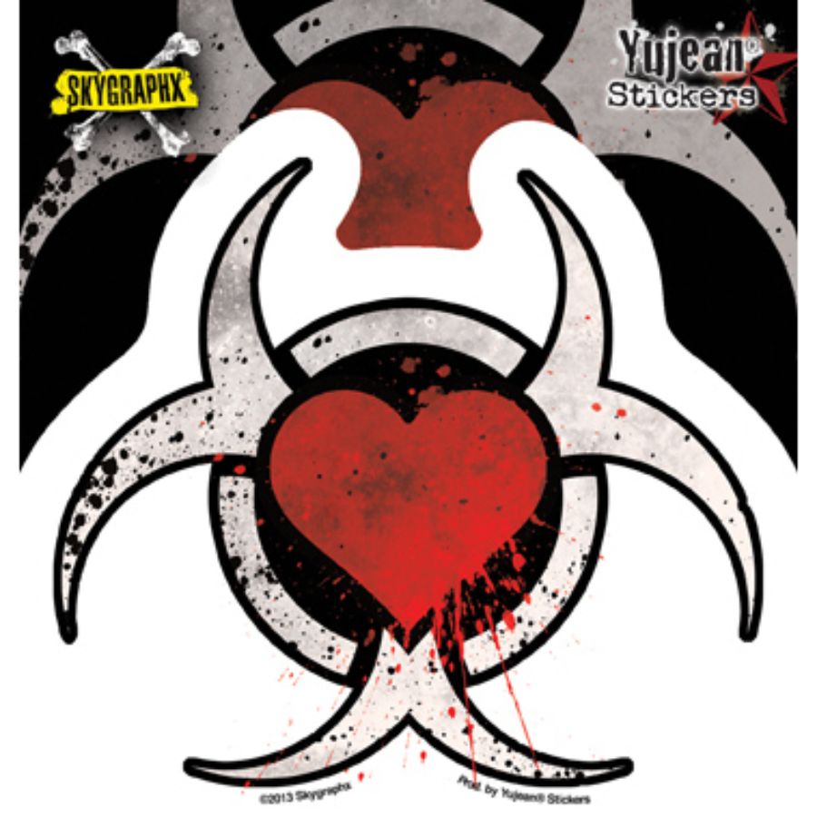 Toxic Heart - Vinyl Sticker at Sticker Shoppe