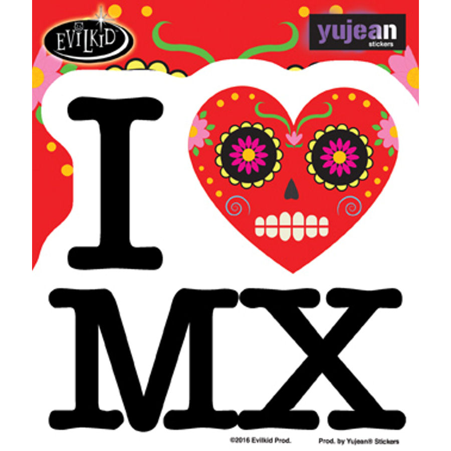 I Heart Love MX Mexico - Vinyl Sticker at Sticker Shoppe
