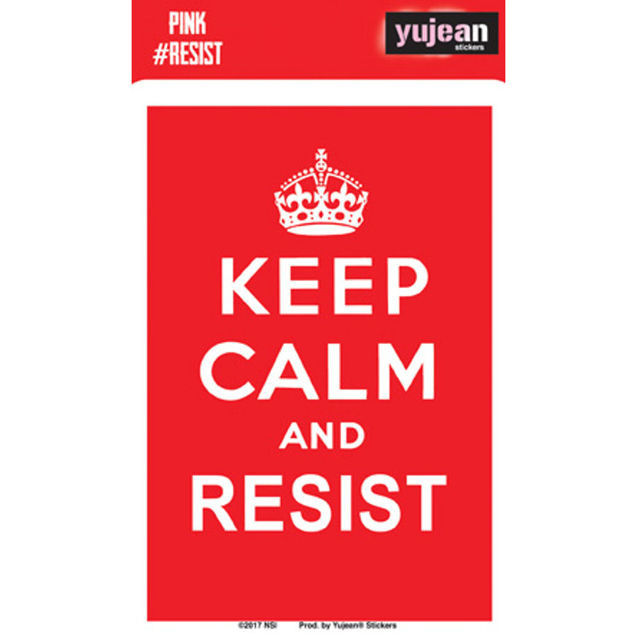Keep Calm And Resist - Vinyl Sticker at Sticker Shoppe