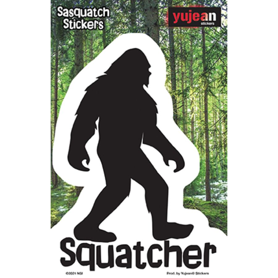 Squatcher Bigfoot Sasquatch - Vinyl Sticker at Sticker Shoppe