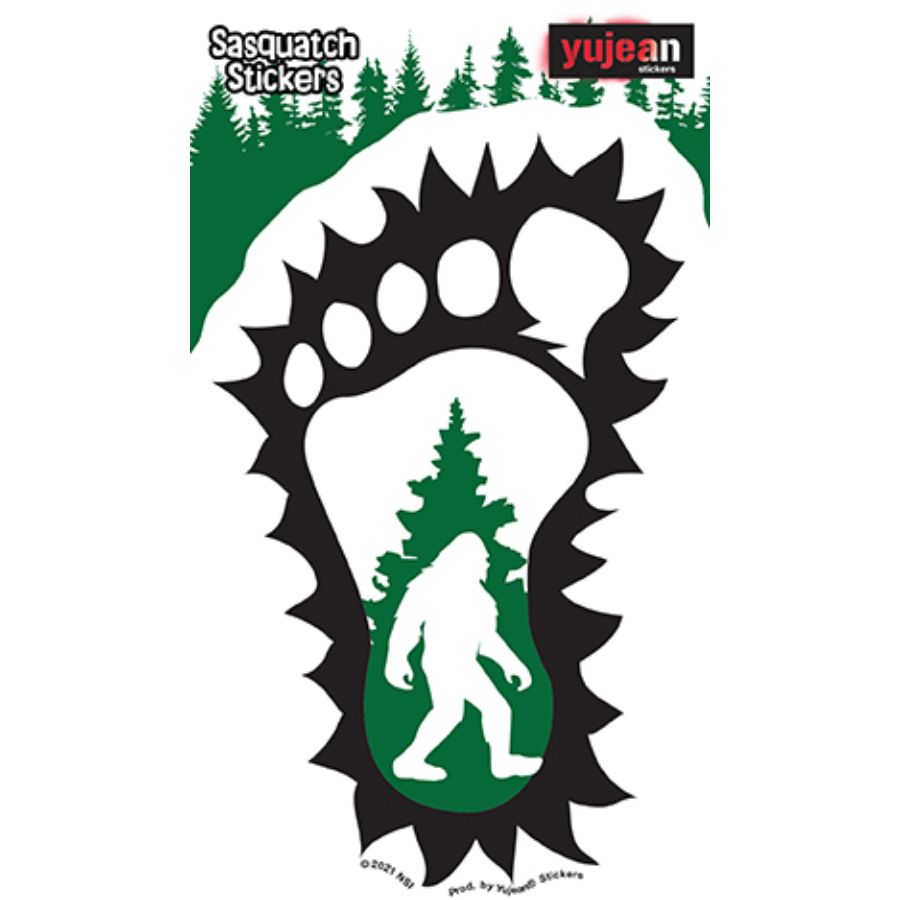 Bigfoot Print Sasquatch - Vinyl Sticker at Sticker Shoppe