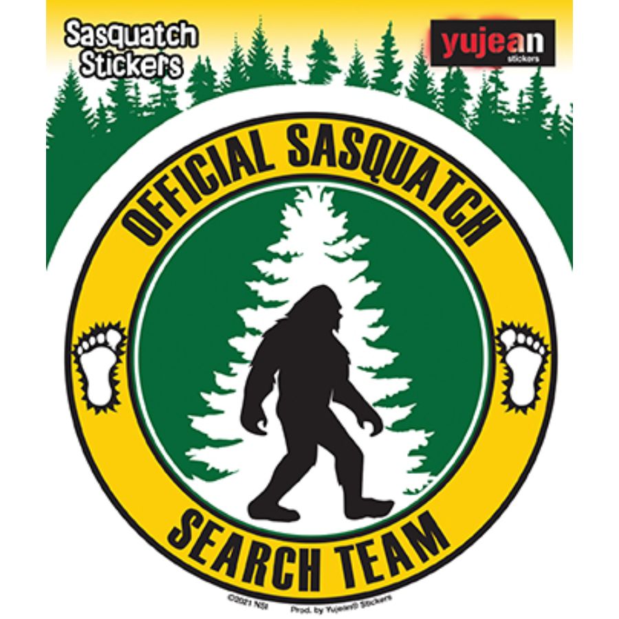 Sasquatch Bigfoot Search Team - Vinyl Sticker at Sticker Shoppe