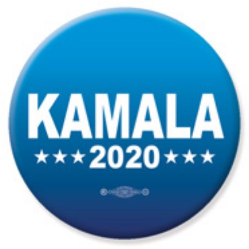 Kamala Harris 2020 Two Tone Blue - Campaign Button at Sticker Shoppe