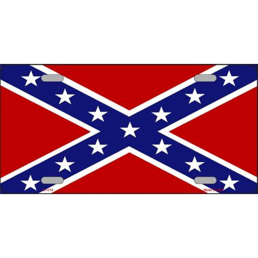 Confederate Rebel Flag - License Plate at Sticker Shoppe