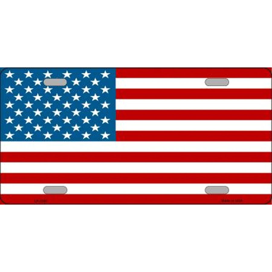 United States Of America American Flag - License Plate at Sticker Shoppe