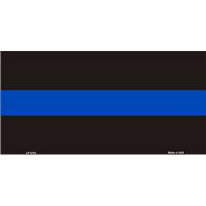 Thin Blue Line - Metal License Plate at Sticker Shoppe