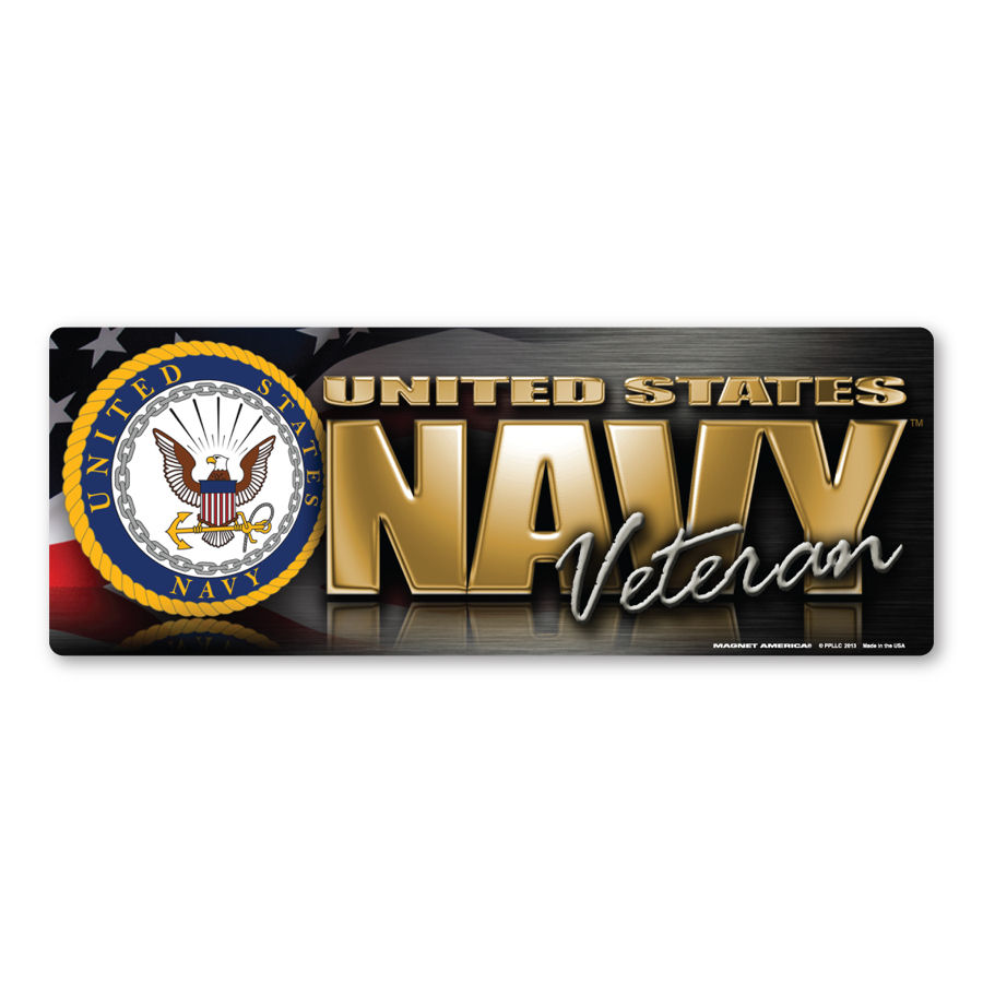 United States Navy Veteran - Bumper Magnet at Sticker Shoppe