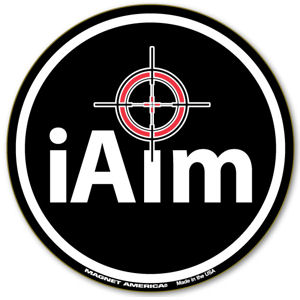 iAim Black - Circle Magnet at Sticker Shoppe