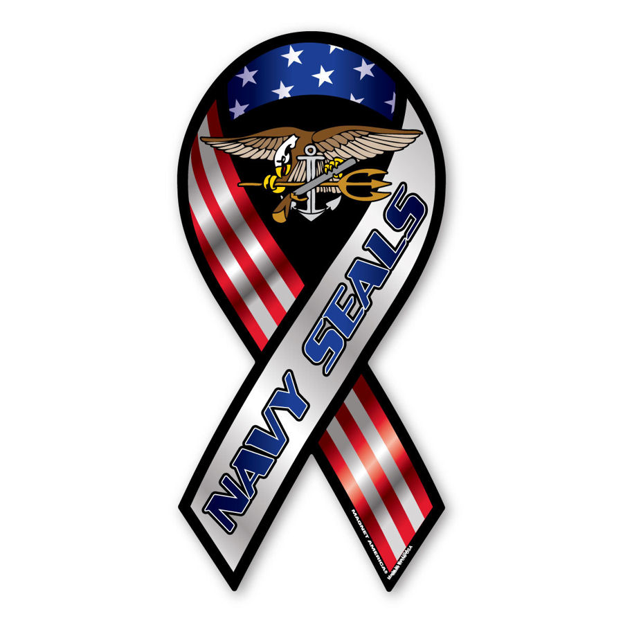 Navy Seals - Ribbon Magnet at Sticker Shoppe
