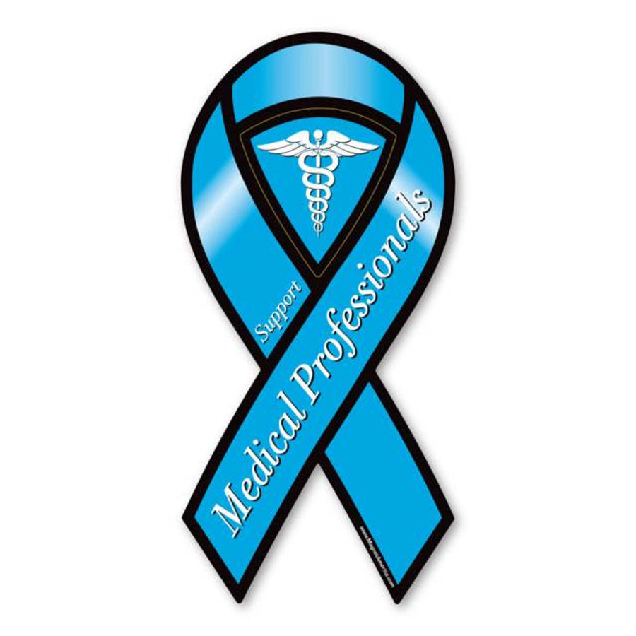 Support Medical Professionals - Ribbon Magnet at Sticker Shoppe