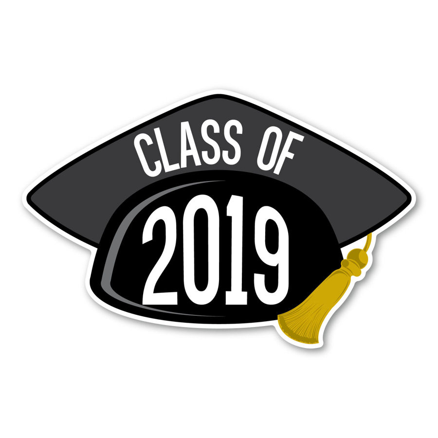 Class Of 2019 Black Graduation Cap - Magnet at Sticker Shoppe