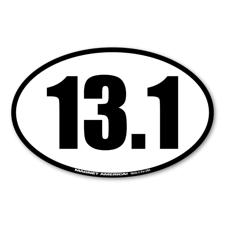 13.1 Half Marathon - Oval Magnet at Sticker Shoppe