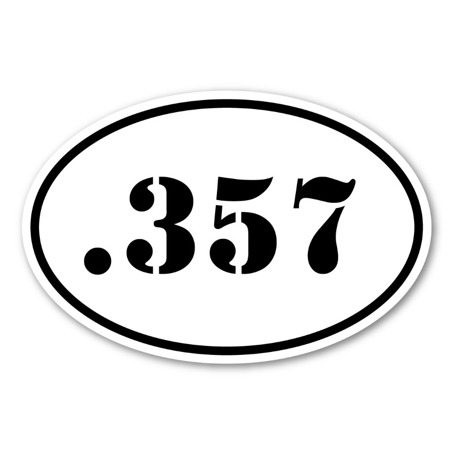 .357 Ammunition - Oval Magnet at Sticker Shoppe