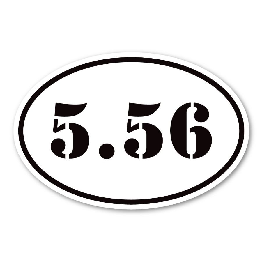 5.56 Ammunition - Oval Magnet at Sticker Shoppe