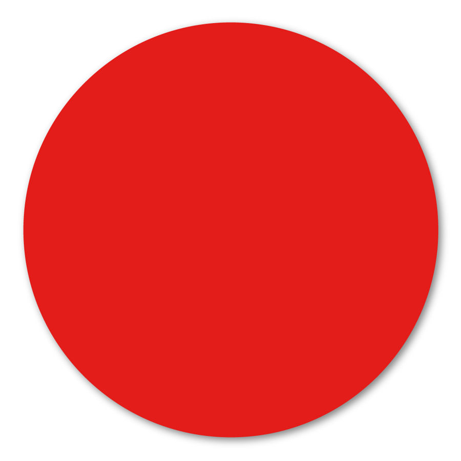 Red/Orange Round Polka Dot - Magnet at Sticker Shoppe