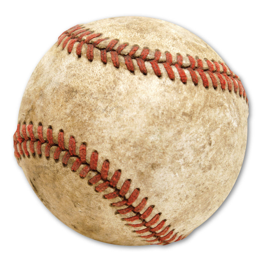 Rustic Torn Baseball - Magnet at Sticker Shoppe