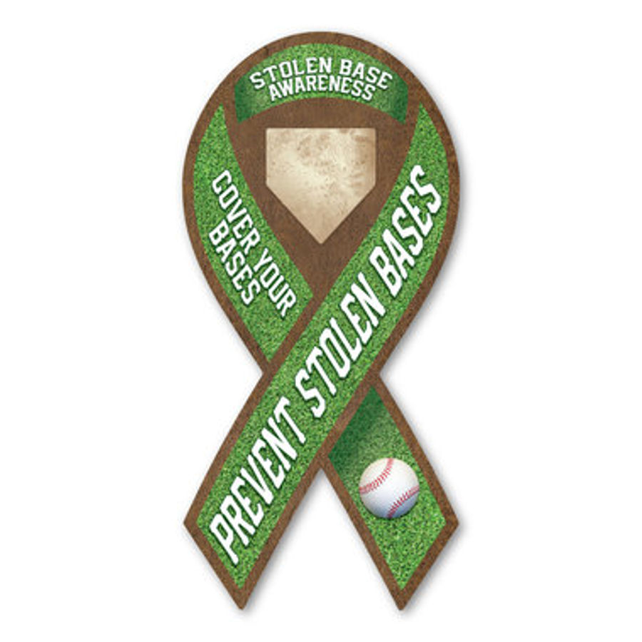 Stolen Base Awareness Prevent - Ribbon Magnet at Sticker Shoppe