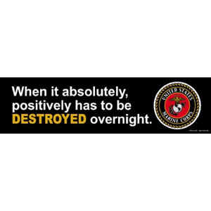 When It Has To Be Destroyed - Bumper Magnet at Sticker Shoppe