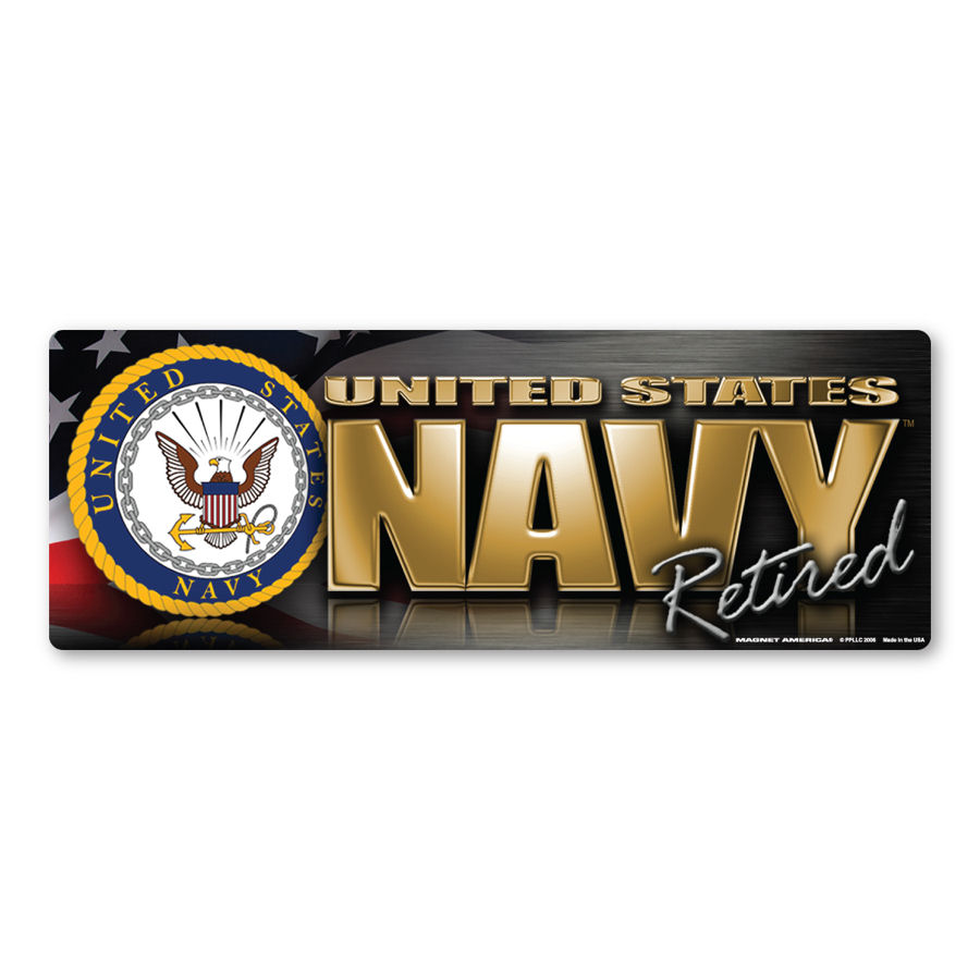 United States Navy Retired - Magnet at Sticker Shoppe