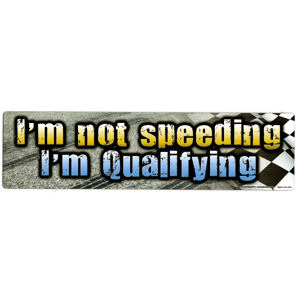 Not Speeding Qualifying - Bumper Magnet at Sticker Shoppe