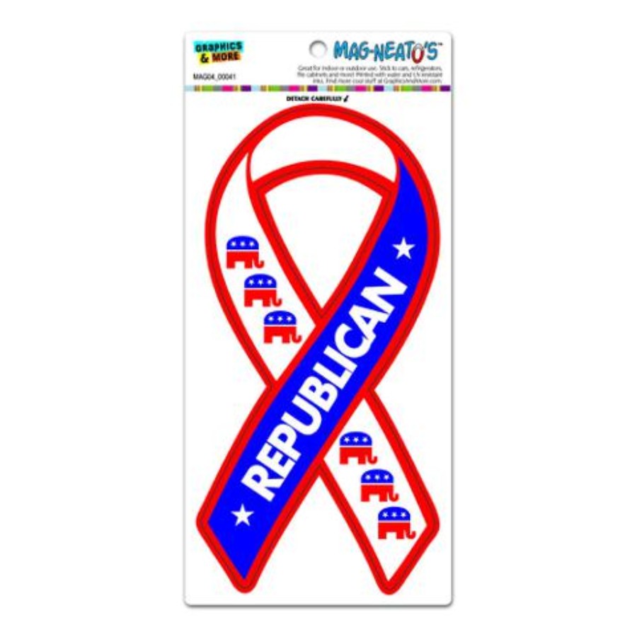 Republican Party Support - Ribbon Magnet at Sticker Shoppe