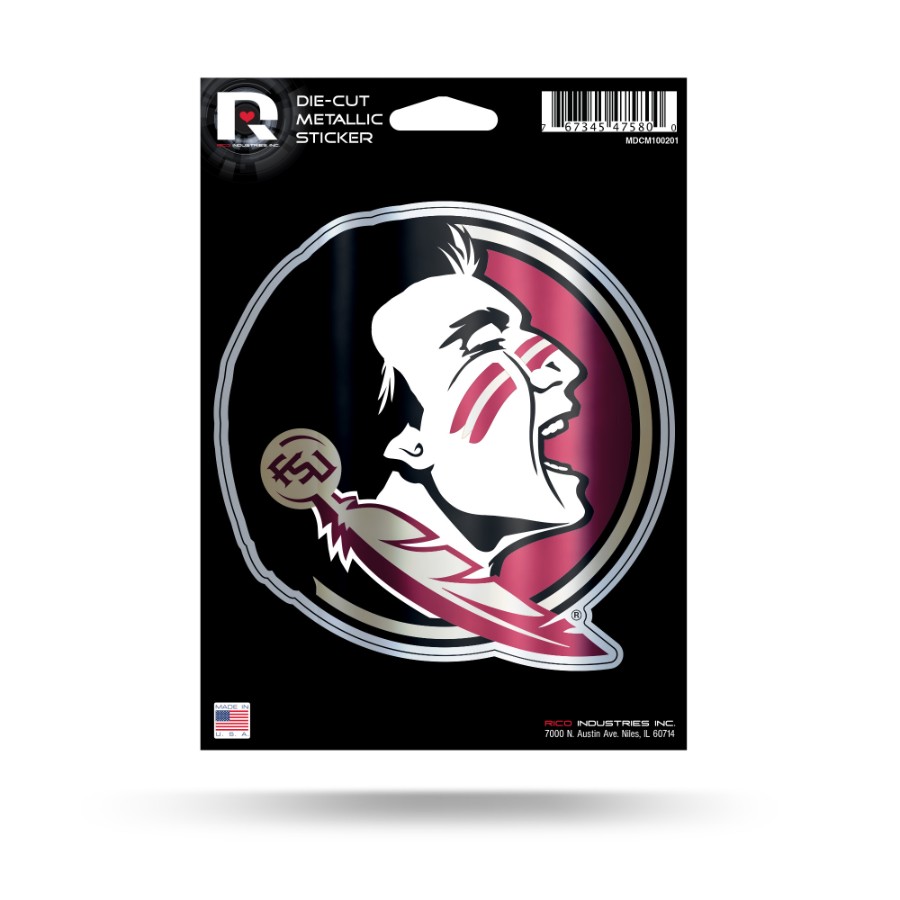 Florida State University Seminoles - Metallic Die Cut Vinyl Sticker at ...