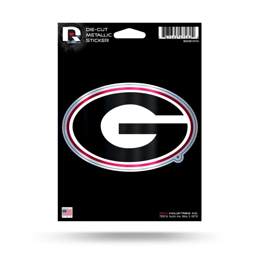 University Of Georgia Bulldogs - Metallic Die Cut Vinyl Sticker at ...
