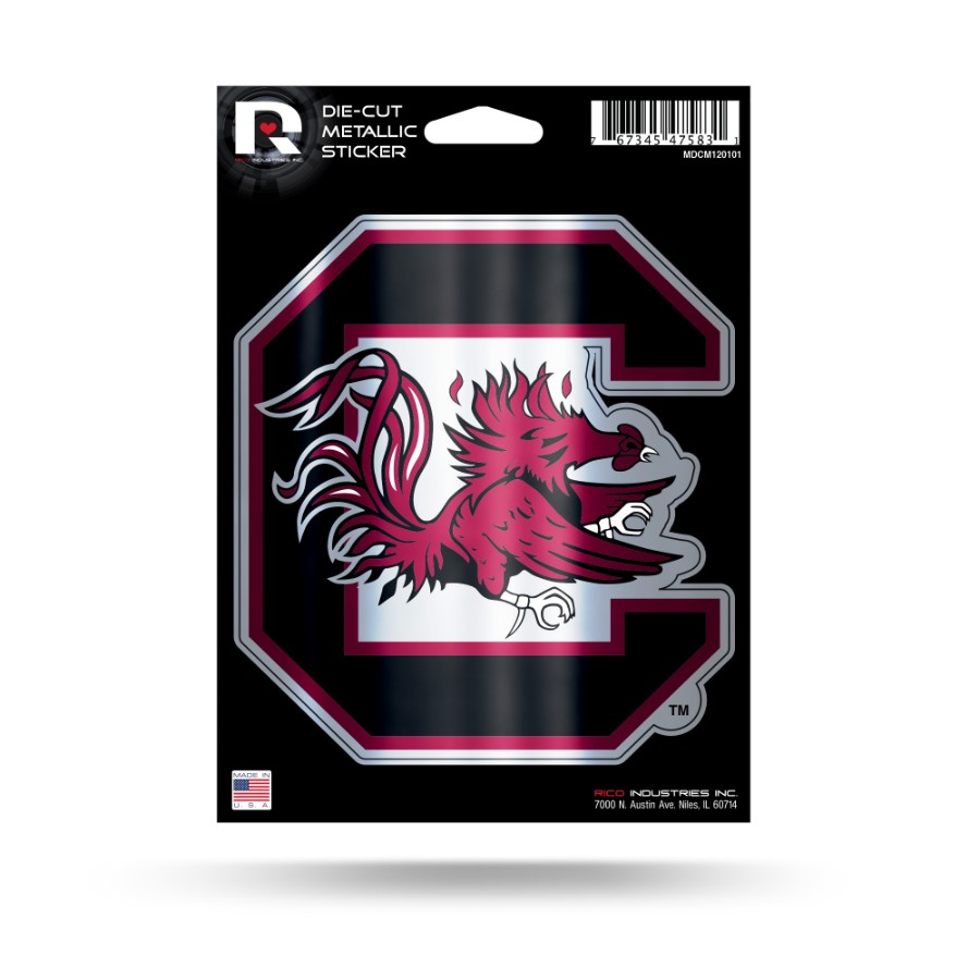 University Of South Carolina Gamecocks - Metallic Die Cut Vinyl Sticker ...