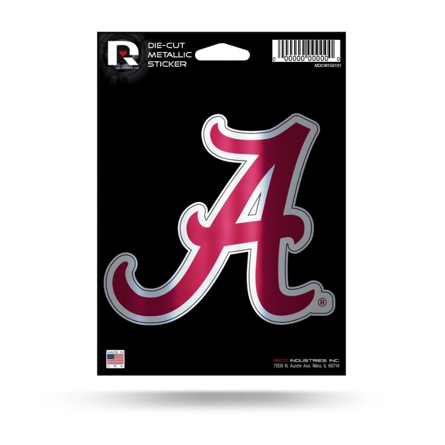 University of Alabama Crimson Tide - Metallic Die Cut Vinyl Sticker at ...