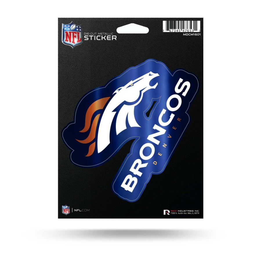 Denver Broncos - Metallic Die Cut Vinyl Sticker at Sticker Shoppe