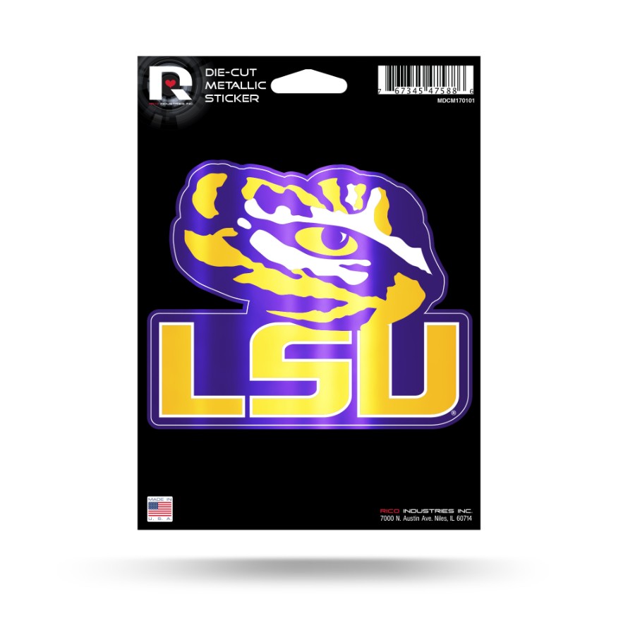 Louisiana State University LSU Tigers - Metallic Die Cut Vinyl Sticker ...