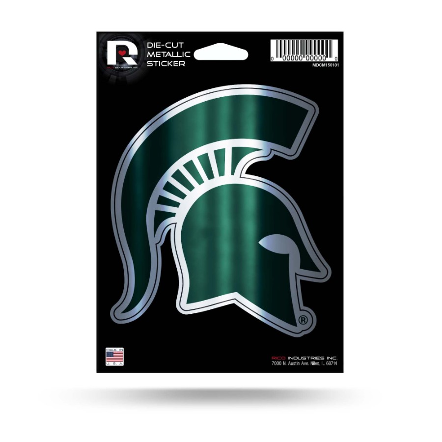 Michigan State University Spartans - Metallic Die Cut Vinyl Sticker at ...