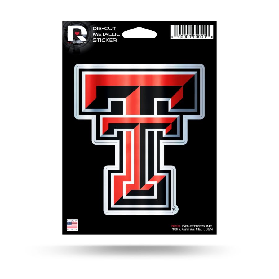 Texas Tech University Red Raiders - Metallic Die Cut Vinyl Sticker at ...