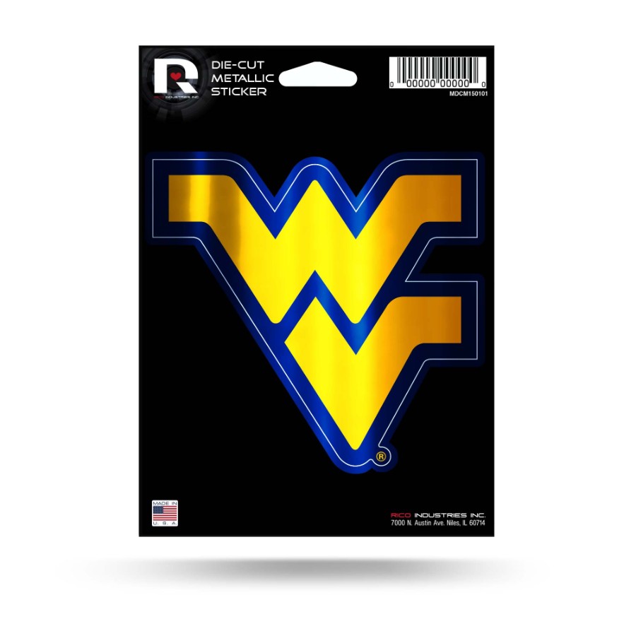 West Virginia University Mountaineers - Metallic Die Cut Vinyl Sticker ...