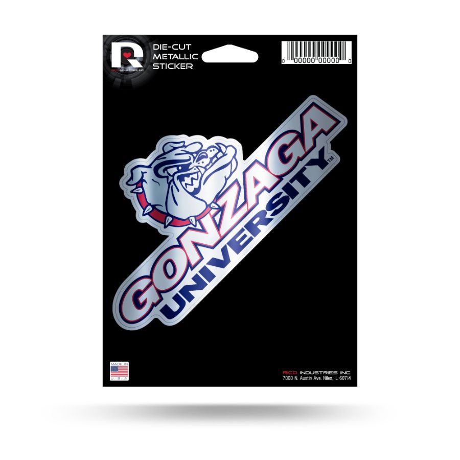 Gonzaga University Bulldogs - Metallic Die Cut Vinyl Sticker at Sticker ...