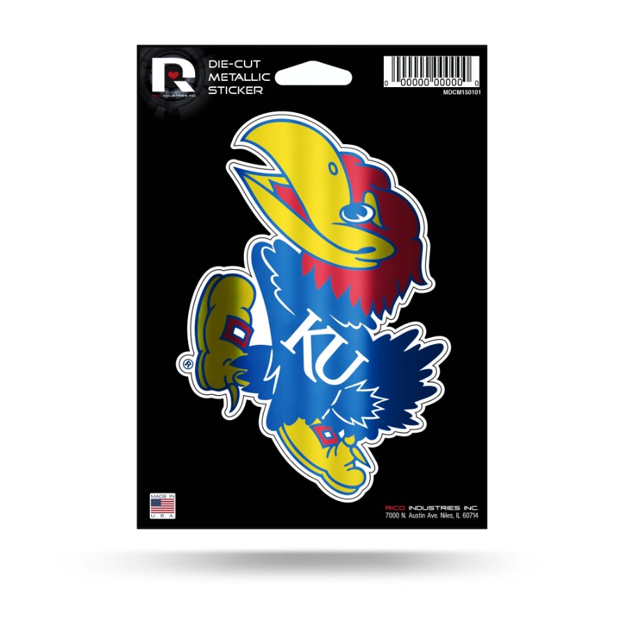 University Of Kansas Jayhawks - Metallic Die Cut Vinyl Sticker at ...