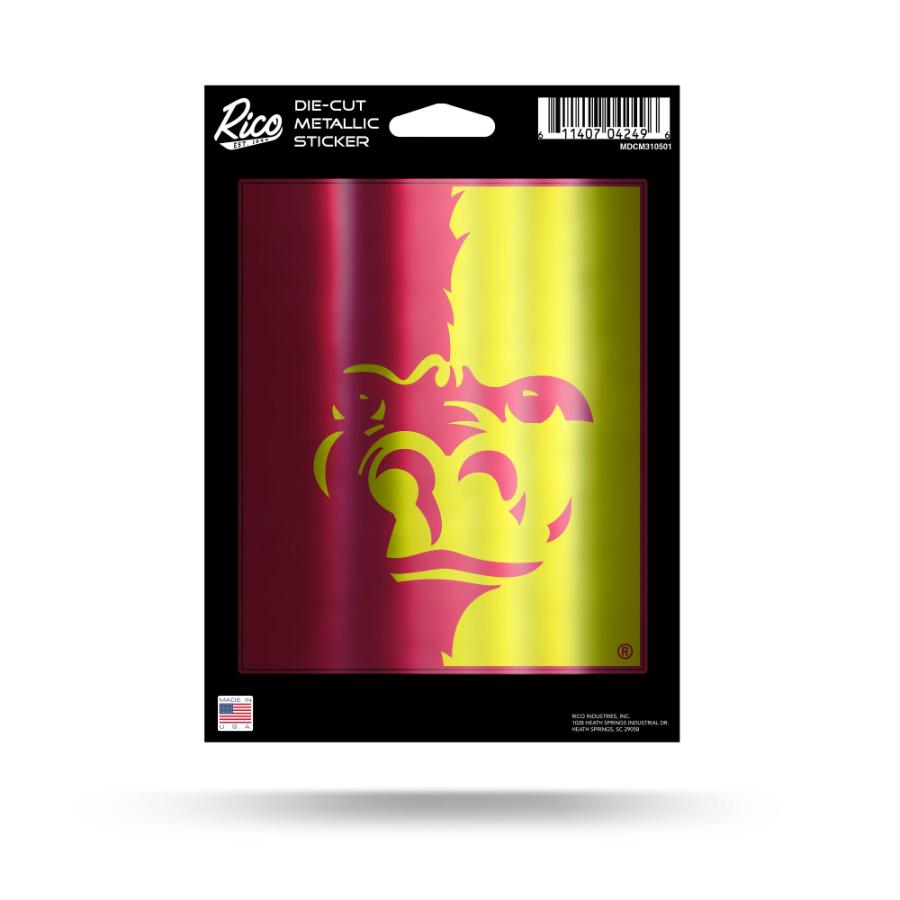 Pittsburg State University Gorillas - Metallic Die Cut Vinyl Sticker at ...
