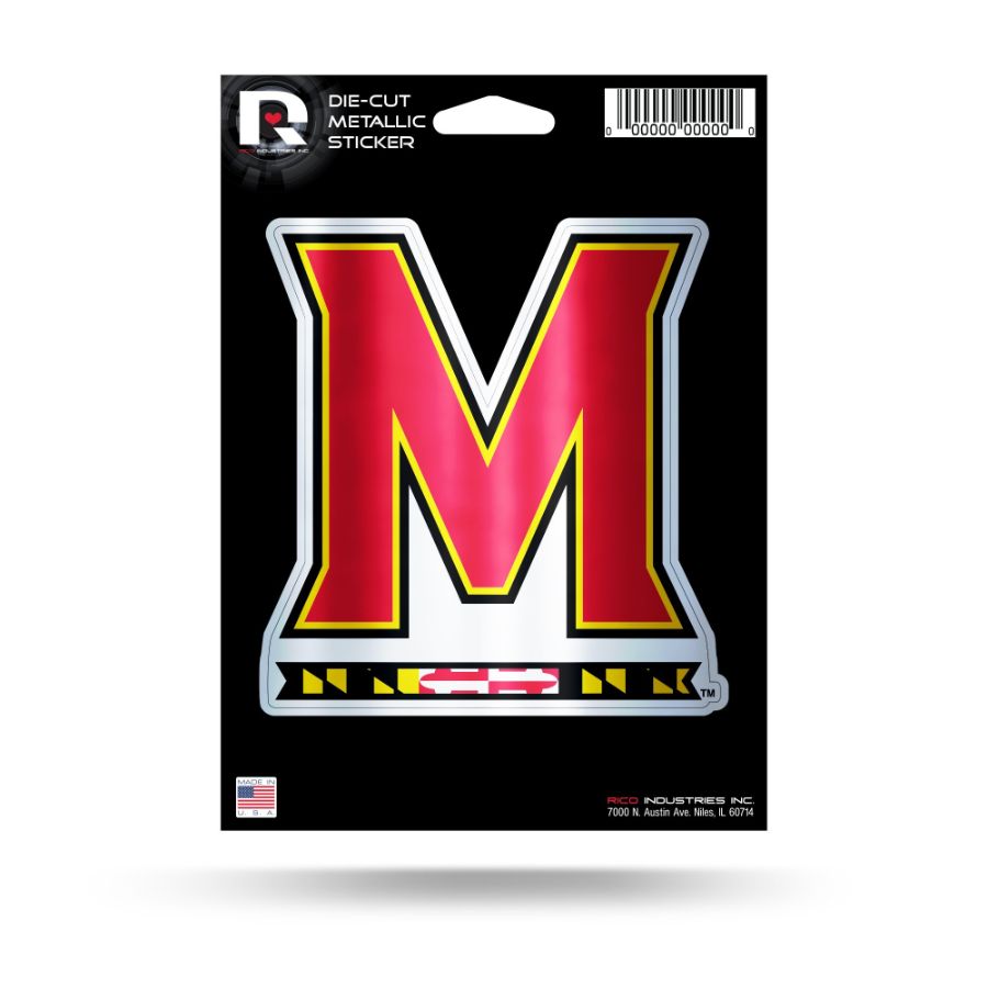 University Of Maryland Terrapins - Metallic Die Cut Vinyl Sticker at ...