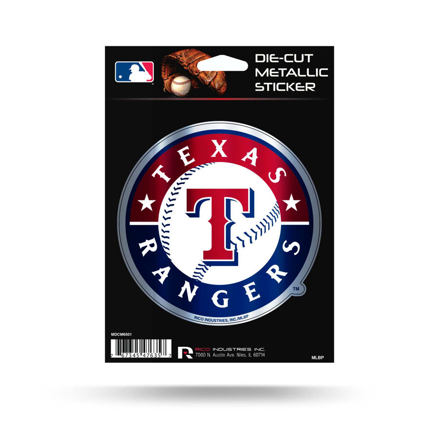 Texas Rangers - Metallic Die Cut Vinyl Sticker at Sticker Shoppe