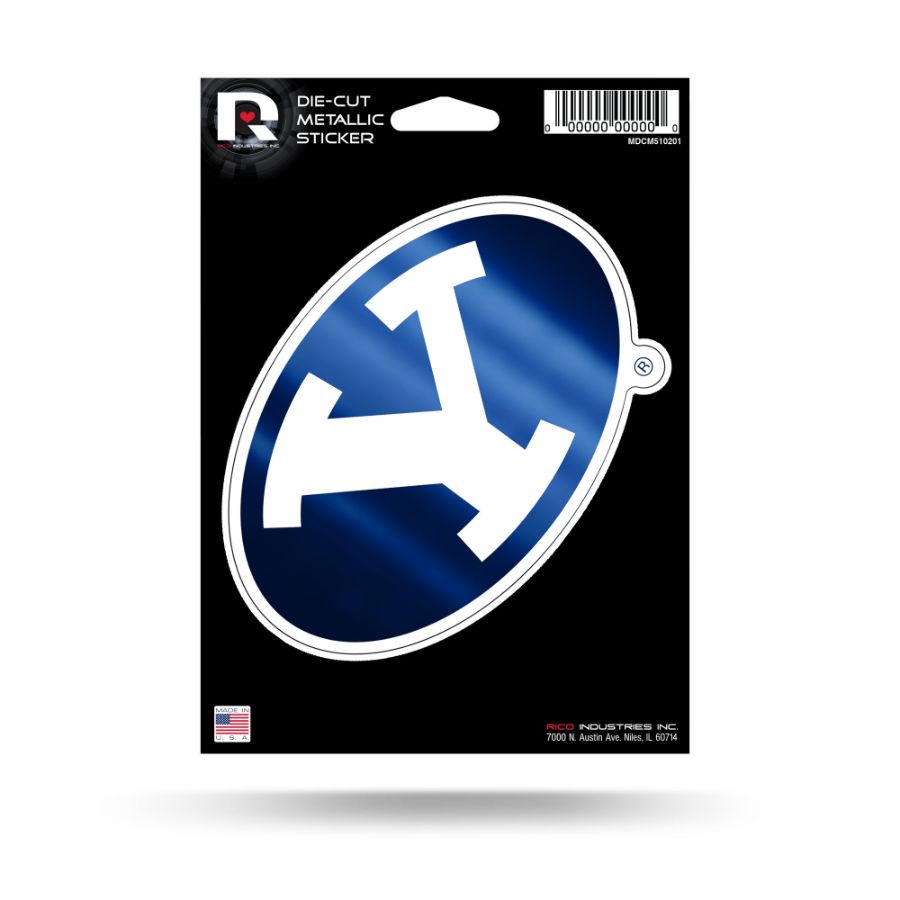 Brigham Young University BYU Cougars - Metallic Die Cut Vinyl Sticker ...