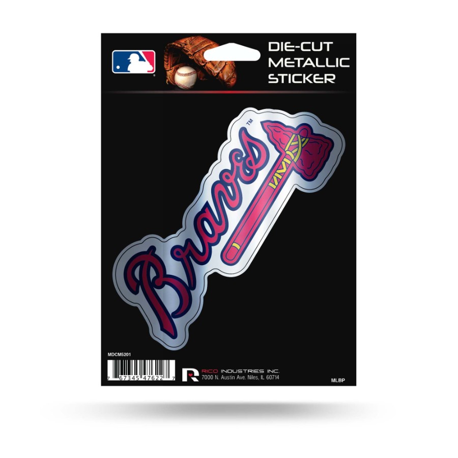 Atlanta Braves - Metallic Die Cut Vinyl Sticker at Sticker Shoppe
