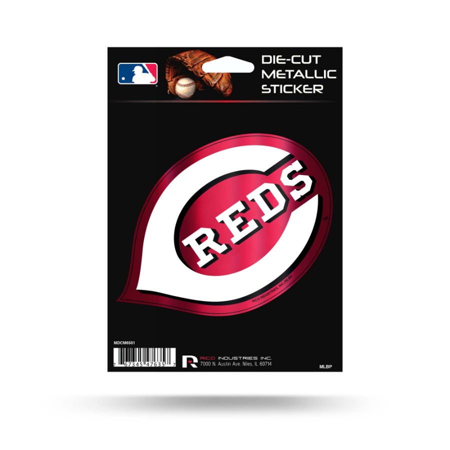 Cincinnati Reds - Metallic Die Cut Vinyl Sticker at Sticker Shoppe