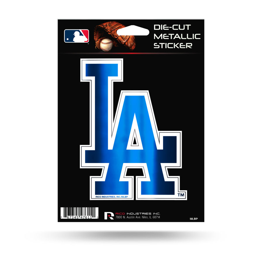 Los Angeles Dodgers - Metallic Die Cut Vinyl Sticker at Sticker Shoppe