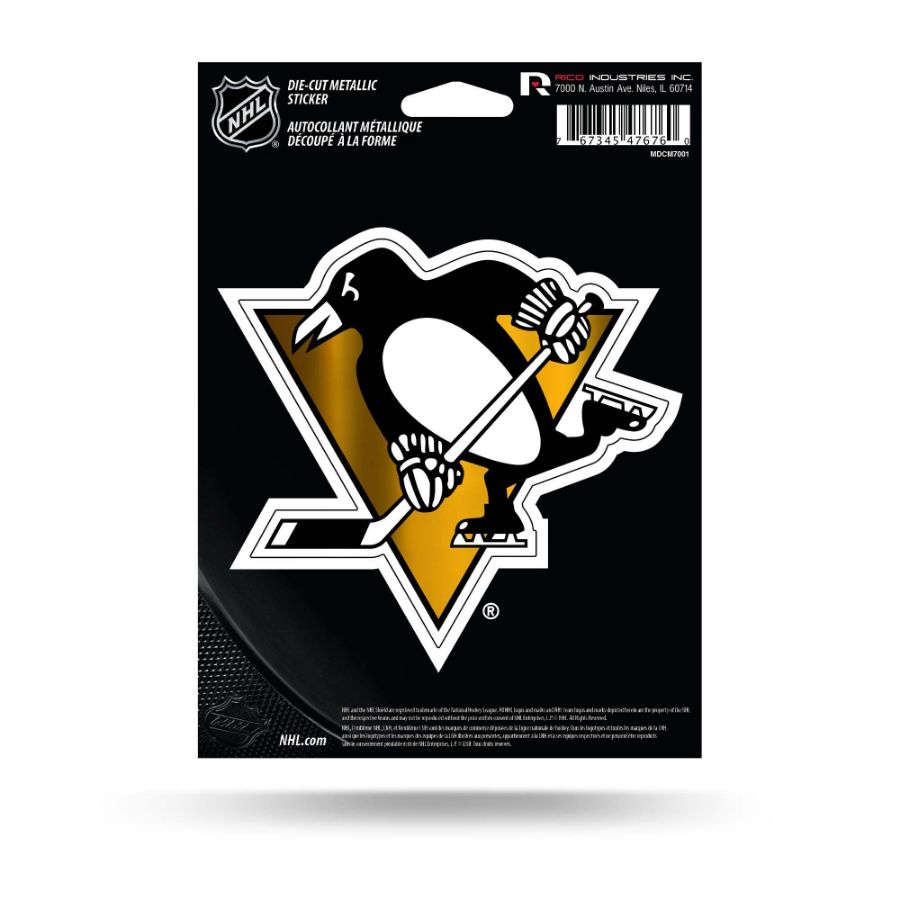 Pittsburgh Penguins - Metallic Die Cut Vinyl Sticker at Sticker Shoppe